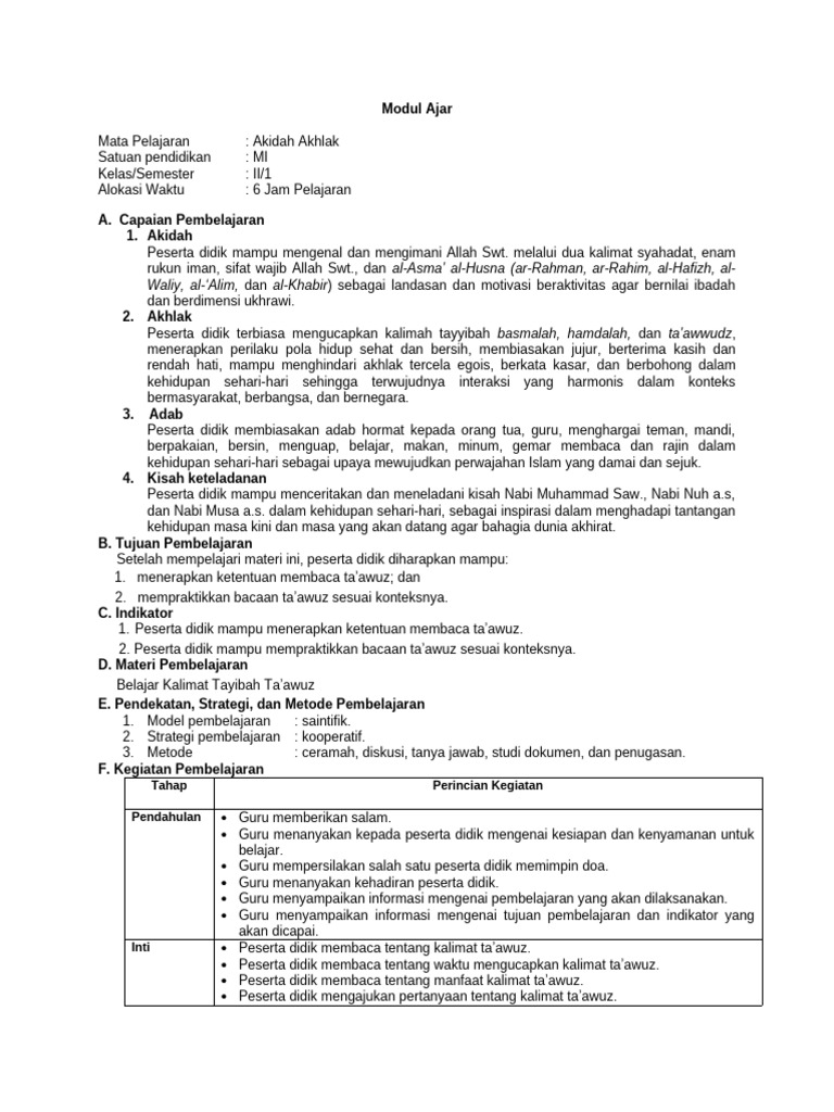 Modul Ajar 1 | PDF | Karier & Perkembangan | Kajian Bahasa Asing