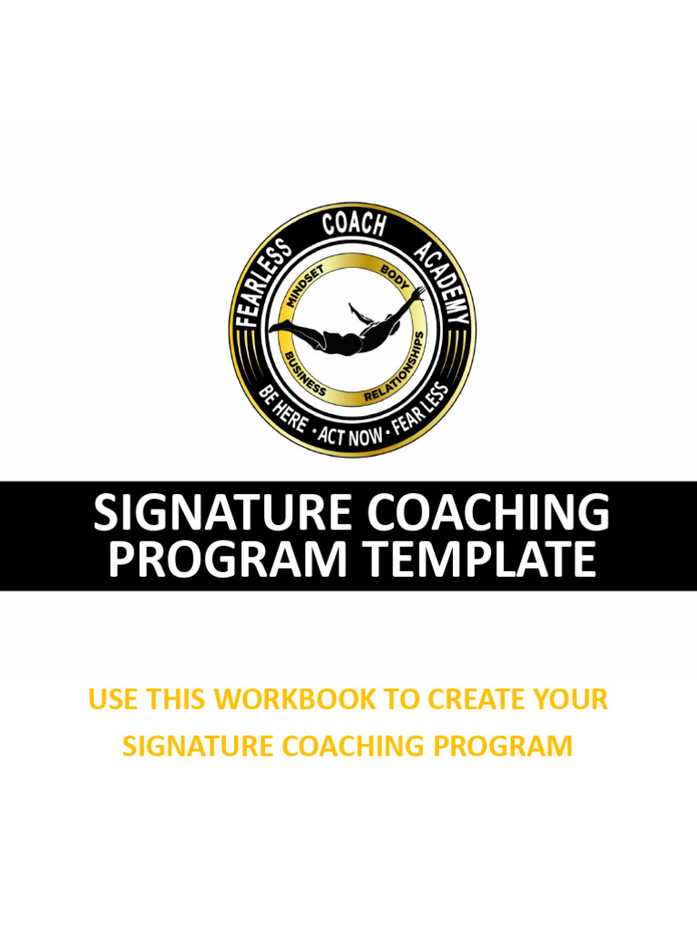 Signature Coaching Program Template & Workbook | PDF | Feeling | Knowledge