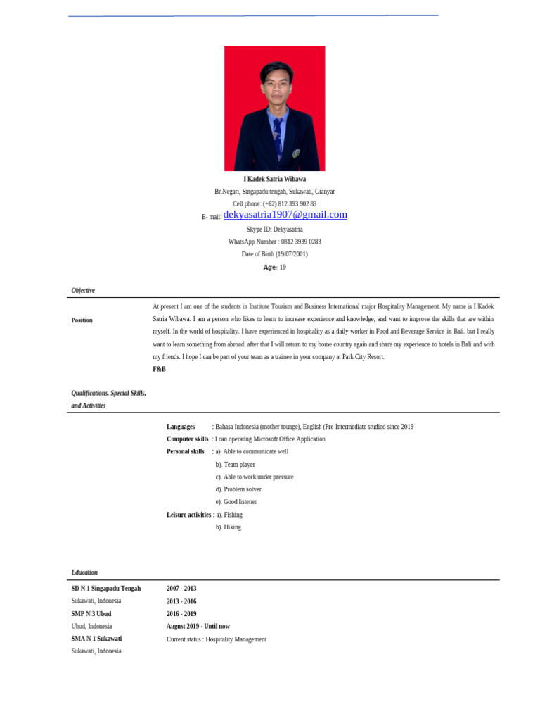 CV Satria Park City | PDF | Bali