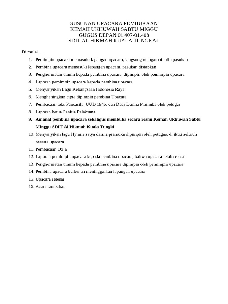 Susunan - upacara-HSN 2023 | PDF | Seni | Agama & Spiritualitas