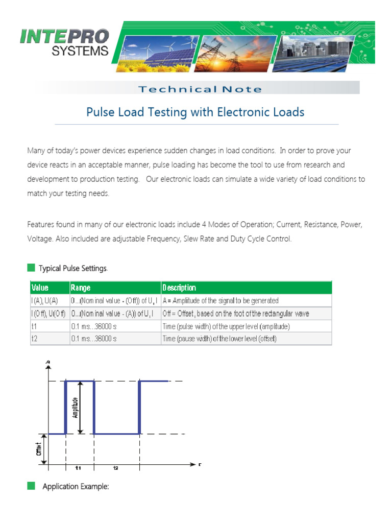 Pulse Load Testing Guide | PDF | Power Supply | Electronics