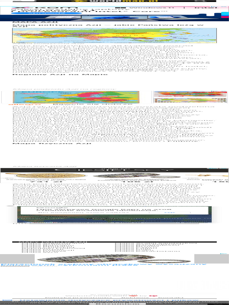 Mapa Azji - Worldmap - PL | PDF