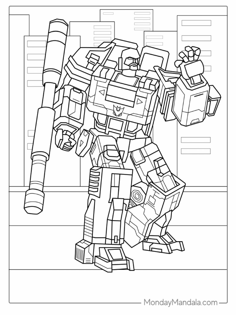 Megatron Coloring Page For Kids | PDF