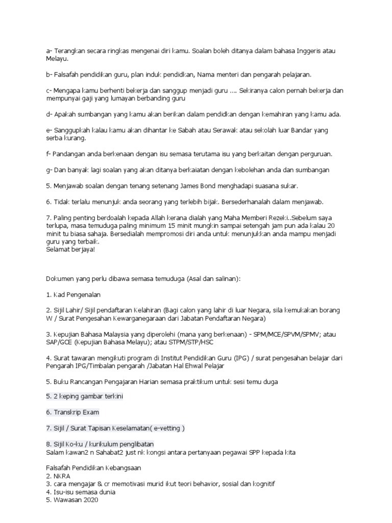 BRG Temuduga SPP | PDF | Karier & Perkembangan | Kajian Bahasa Asing