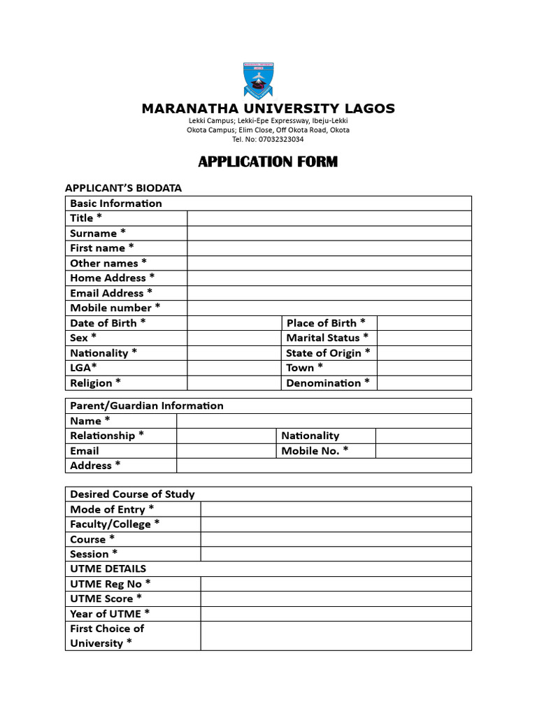 Mul Application Form PDF | PDF | Social Science