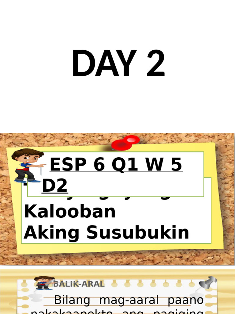 Esp 6 Q1 W5 D1-5 | PDF