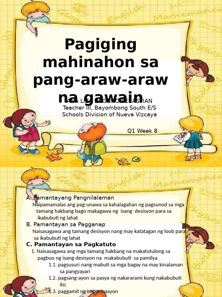 Pagiging Mahinahon Sa Pang-Araw-Araw Na Gawain | PDF