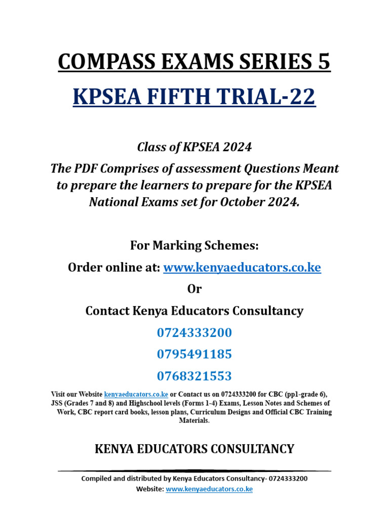 Grade 6 Compass 005 Exams | PDF