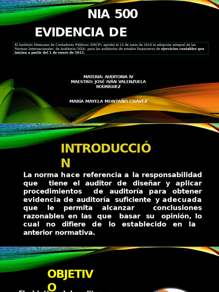 Nia 320 y 500 | PDF | Auditoría | Contralor