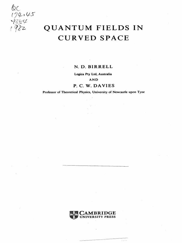 (N. D. Birrell, P. C. W. Davies) Quantum Fields in | PDF