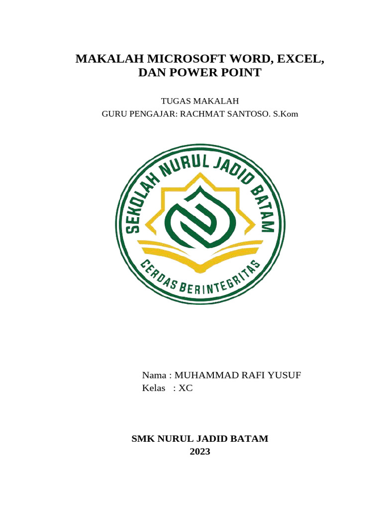 Makalah Microsoft Word Excel Dan | PDF