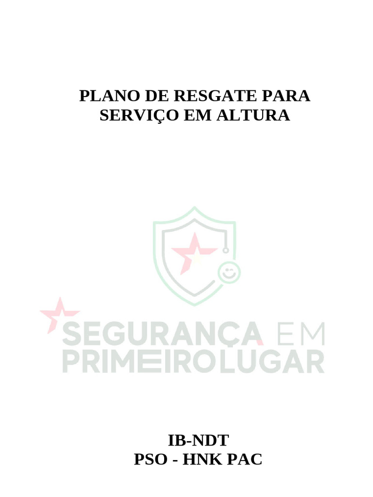 Plano de Resgate em Altura Heineken CE | PDF | Resgate | Ambulância