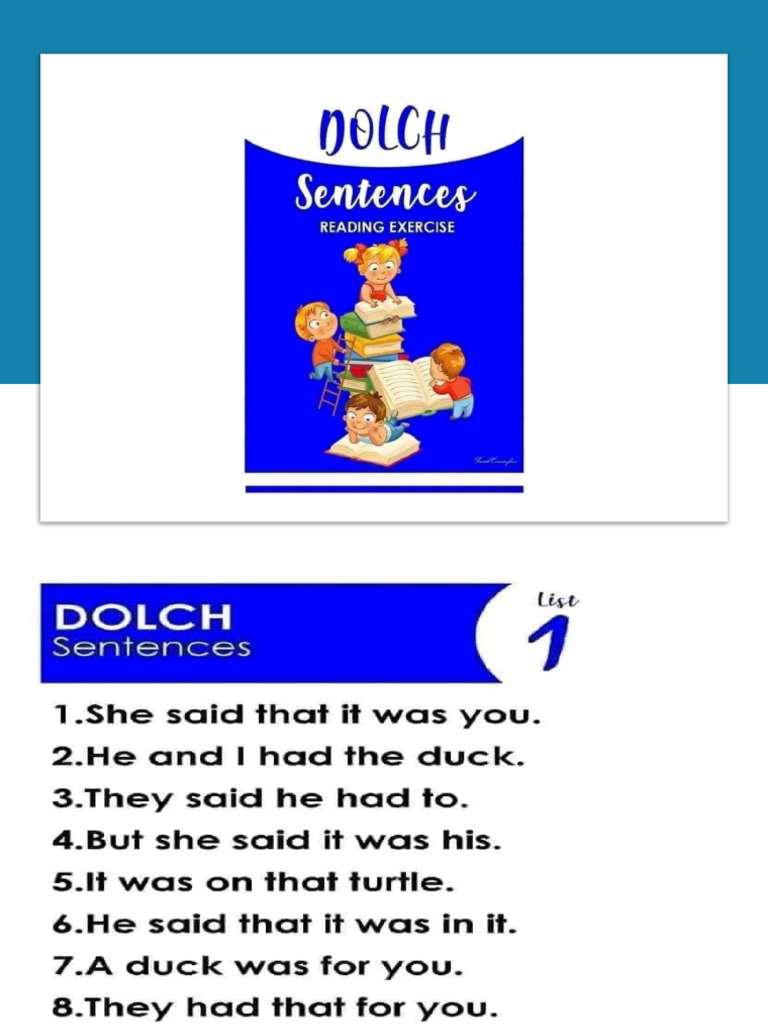 Dolch Sentences | PDF