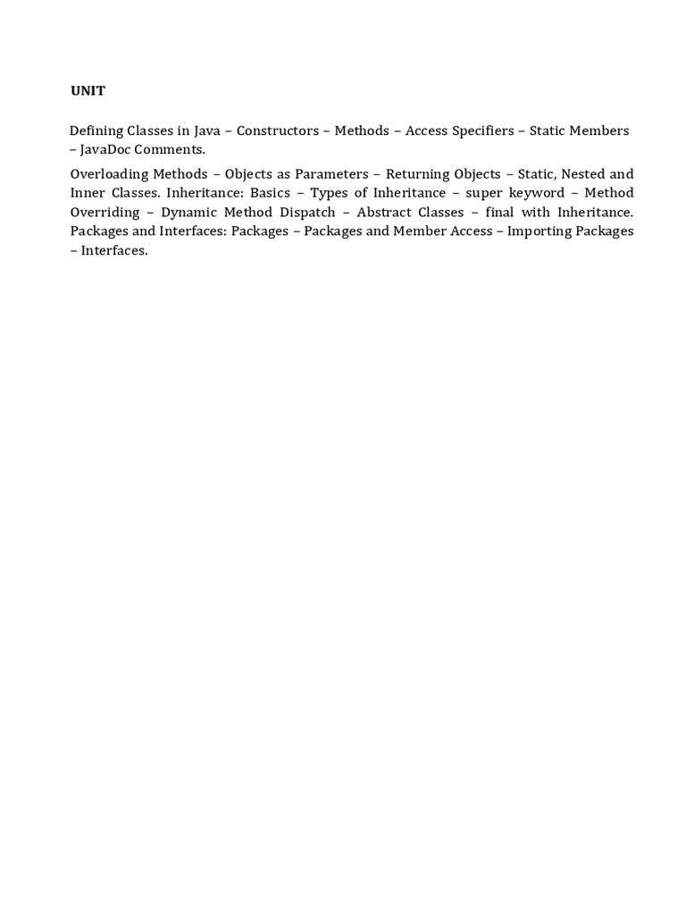 Cb2305 Ajp Unit 2 Pdf Class Computer Programming Programming 9582