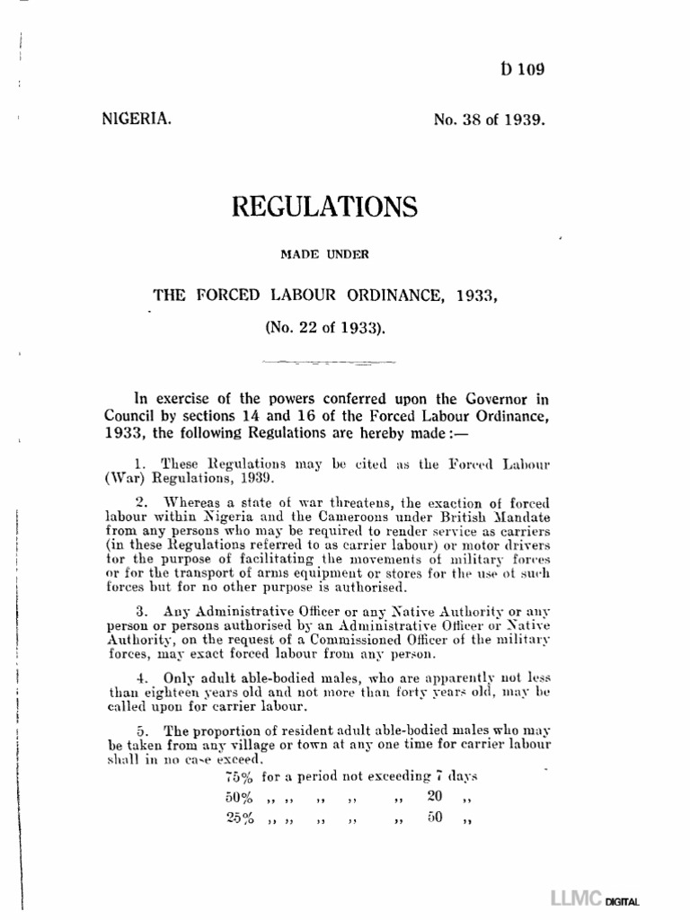 Colonial Forced Labour Rules | PDF | Wage | Justice