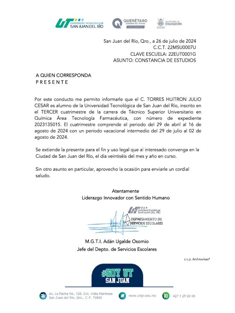 Julio Cesar Torres Huitron | PDF