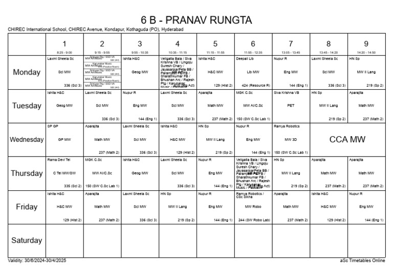 CHIREC International School, CHIREC Avenue, Kondapur, Kothaguda (PO ...
