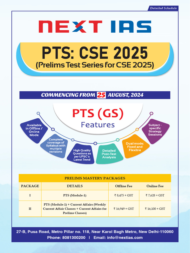 CSE 2025 Prelims Test Series Details | PDF | Ecology | Economics