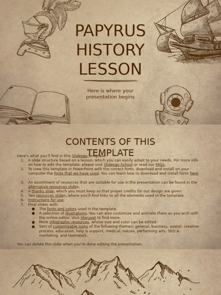 Papyrus History Lesson XL by Slidesgo | PDF | Planets | Planets In ...