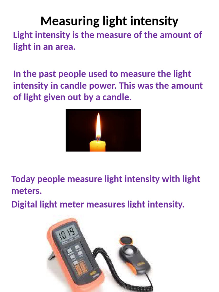 Measuring light intensity | PDF