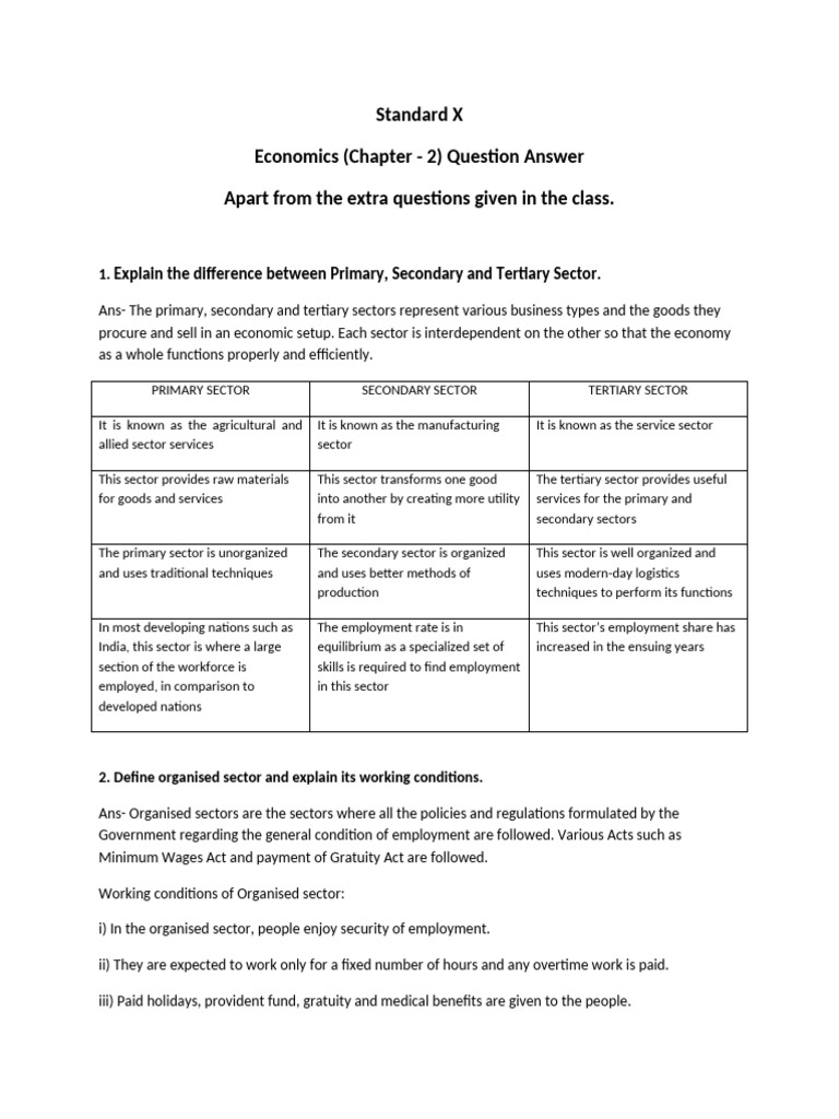 10 Chapter 2 Q&a | PDF | Employment | Goods