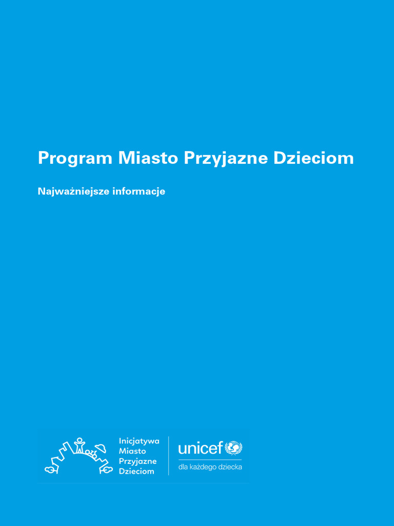 Broszura o Programie Miasto Przyjazne Dzieciom 2 | PDF