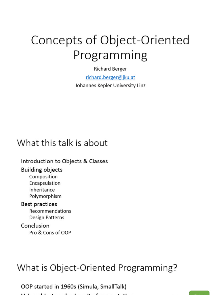 OOPConcepts | PDF | Object Oriented Programming | Class (Computer ... OOPConcepts | PDF | Object Oriented Programming | Class (Computer ...