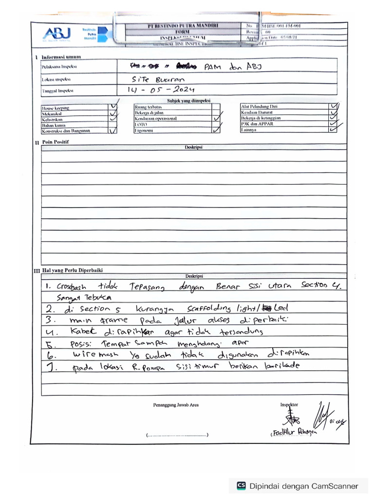 Hasil Inspeksi | PDF
