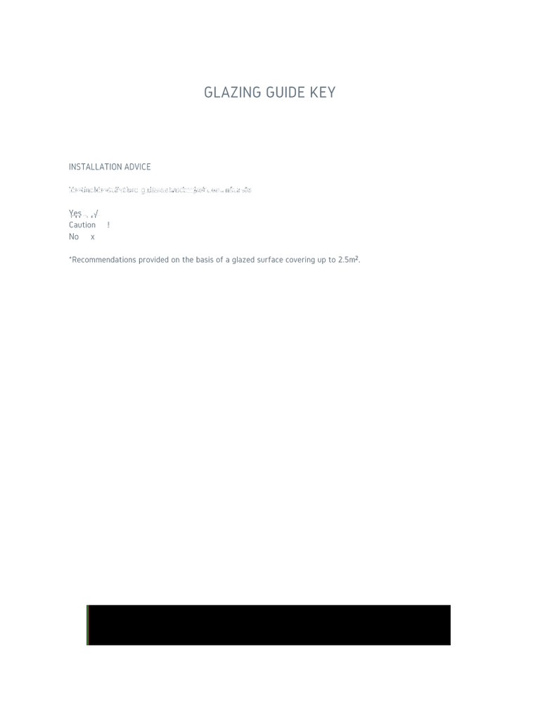 Window Film Glazing Guide Key | PDF