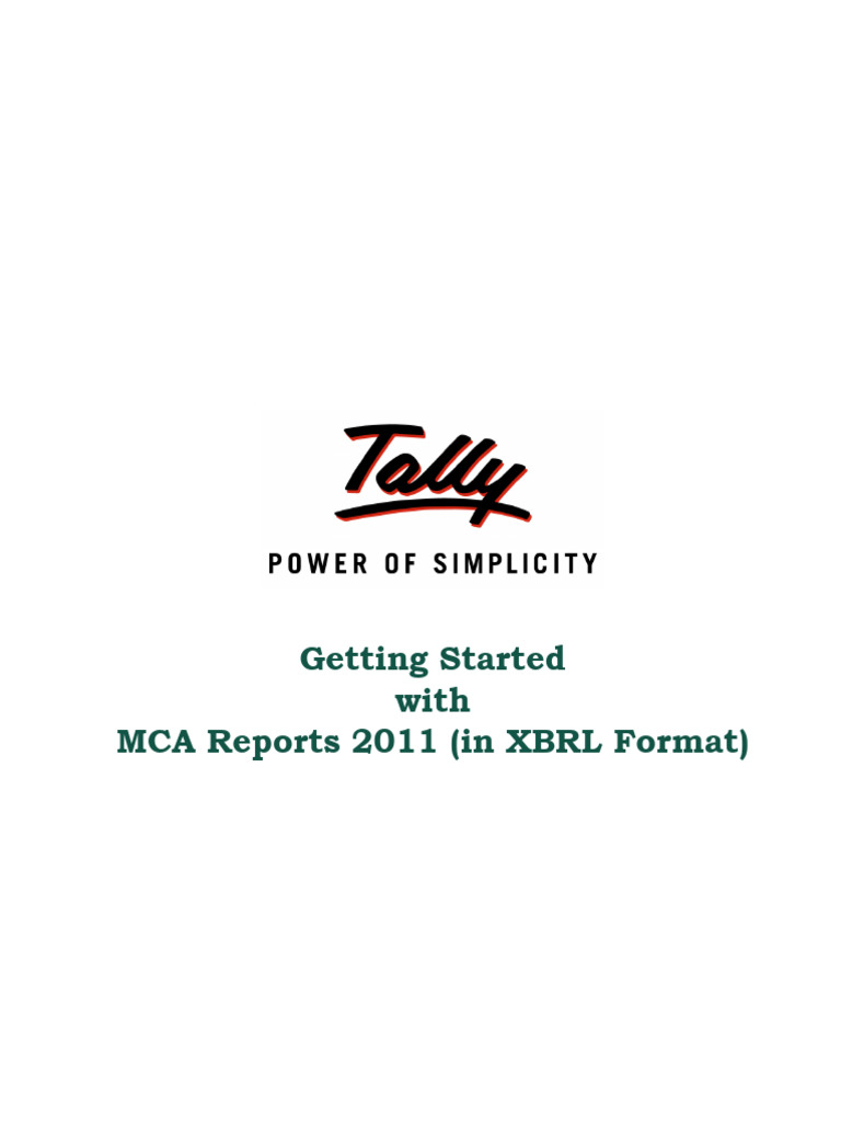Getting Started with MCA Reports 2011 (in XBRL Format) | PDF | Balance ...