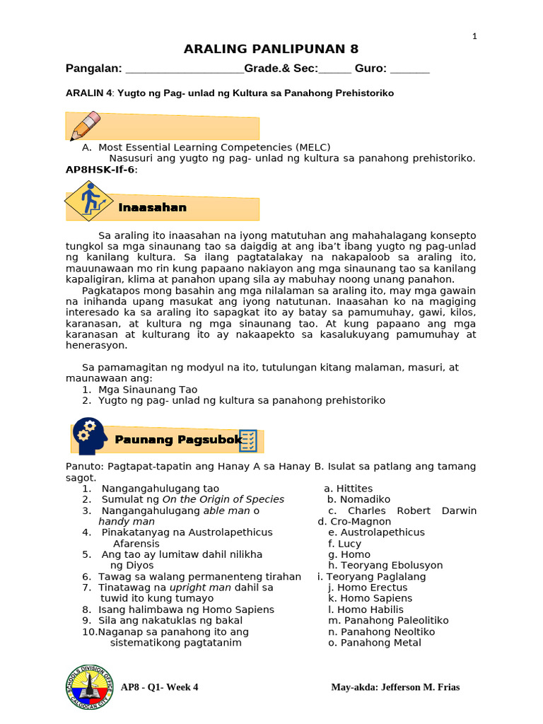 8 AP QTR 1 Week 4 Validated LONG Printing | PDF