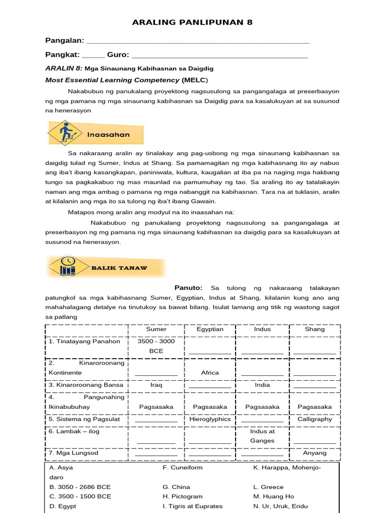 8 AP QTR 1 Week 8 Validated LONG Printing | PDF