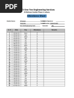 Remedial Class Attendance Record | PDF