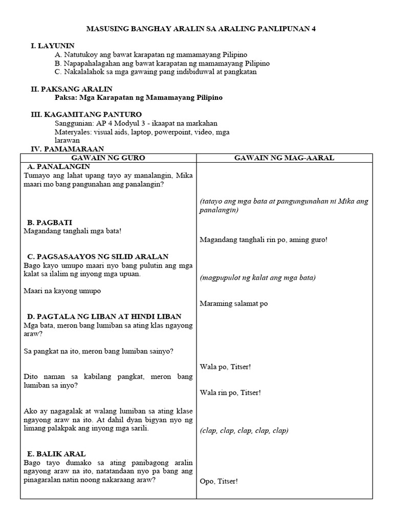 Ap 4 Final DLP | PDF