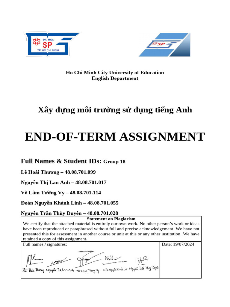 TH THCS THPT | PDF | Teachers | Plagiarism