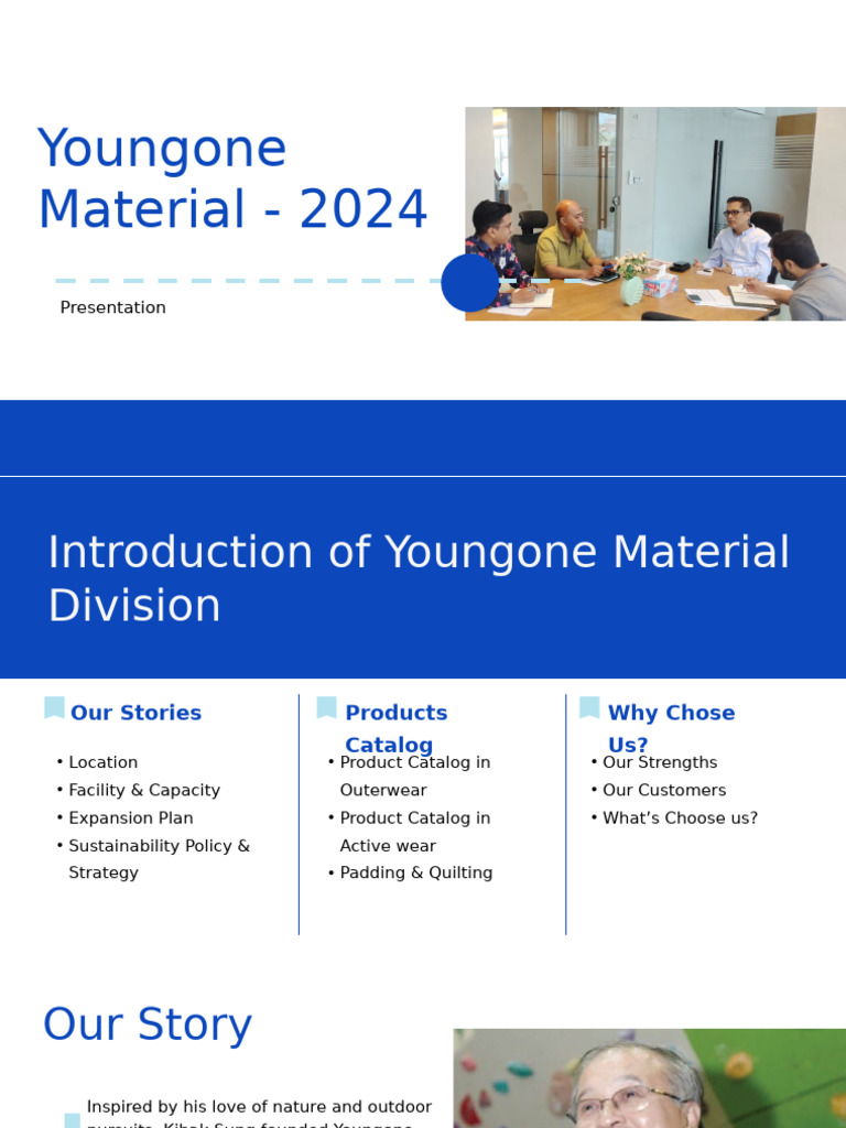 Youngone Material Overview 2024 | PDF | Knitting | Weaving