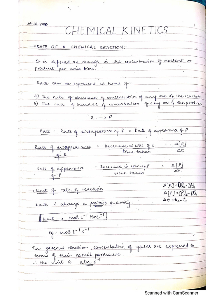 Chemical Kinetics PDF 1,2,3 4 | PDF