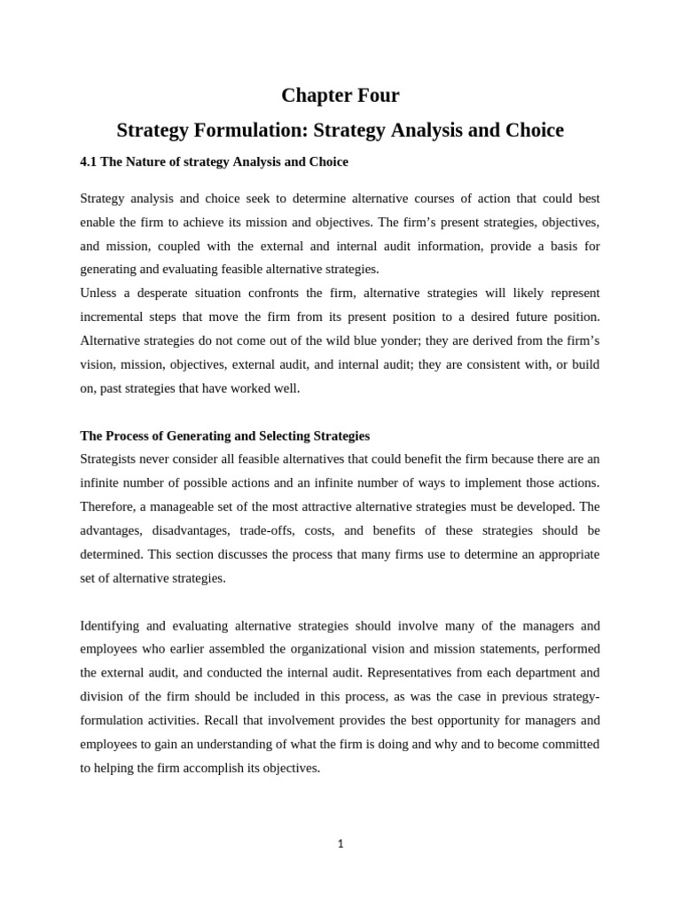 Strategic MGT Chapter 4 (Last Modified New2003) 222 | PDF | Strategic ...