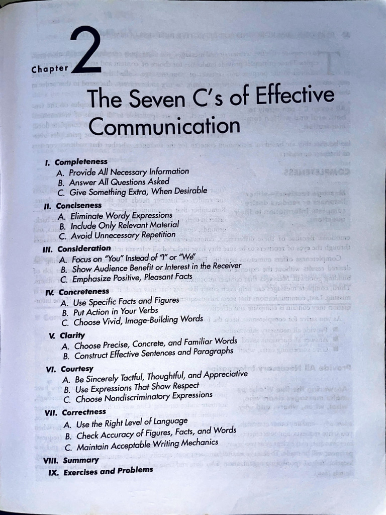 The 7 C's of Communication (Murphy, Hildebrandt & Thomas) | PDF