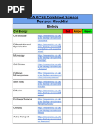Edexcel GCSE Combined Science Checklist | PDF | Enzyme | Genotype