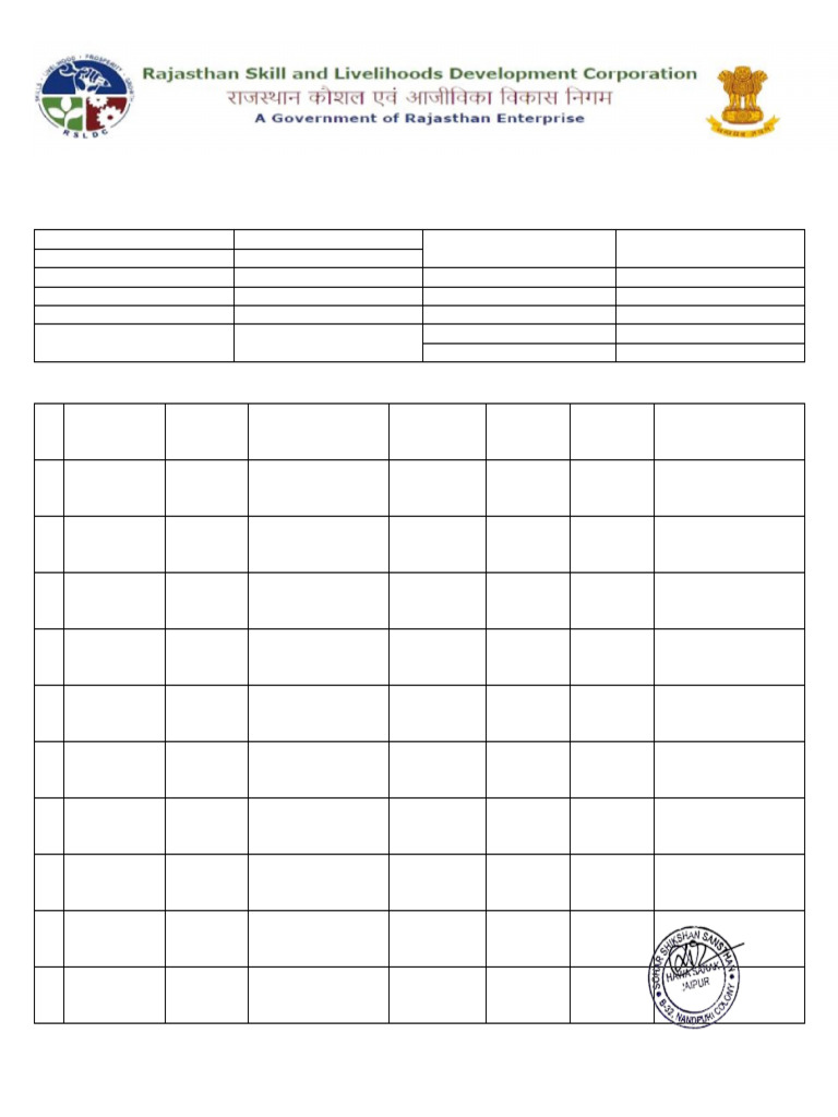 Day Wise Details For Batch Training (Format-6) : Autoidno-004082 ...