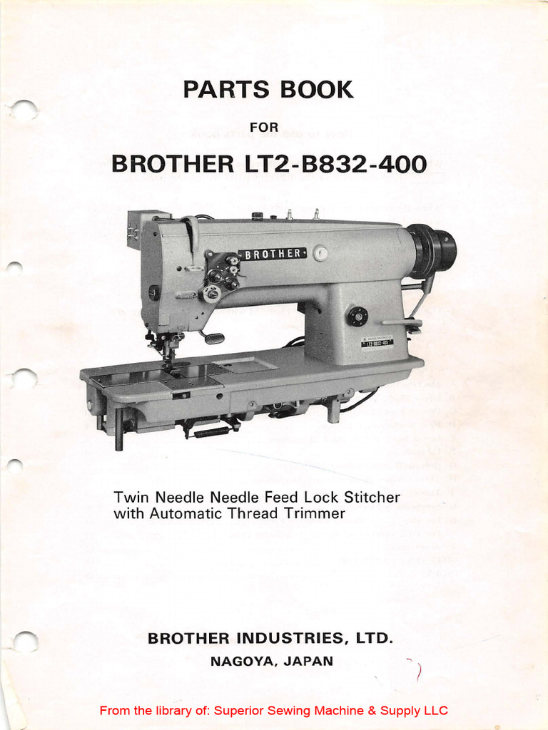 Brother LT2 B832 400 | PDF | Machines | Mechanical Engineering
