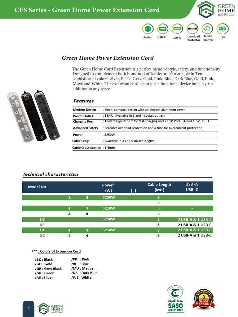 Power Extension - Green Home | PDF | Usb | Electrical Engineering