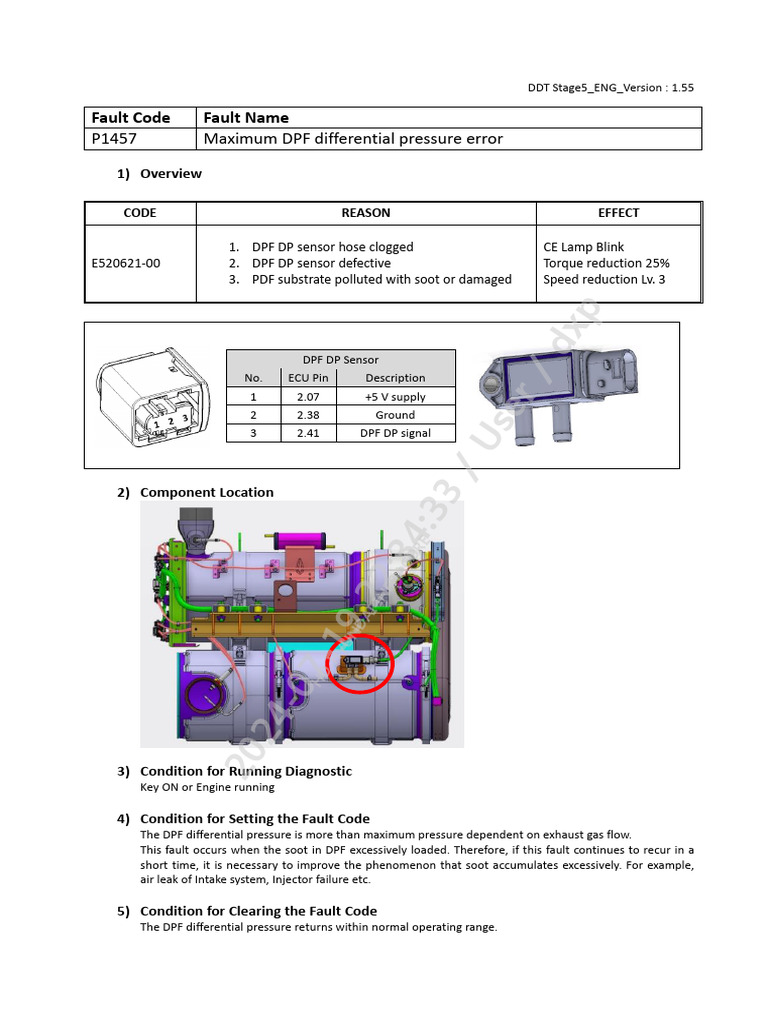 2024-07-19 22:34:33 / User / DXP: P1457 Maximum DPF Differential Pressure Error | PDF | Internal ...