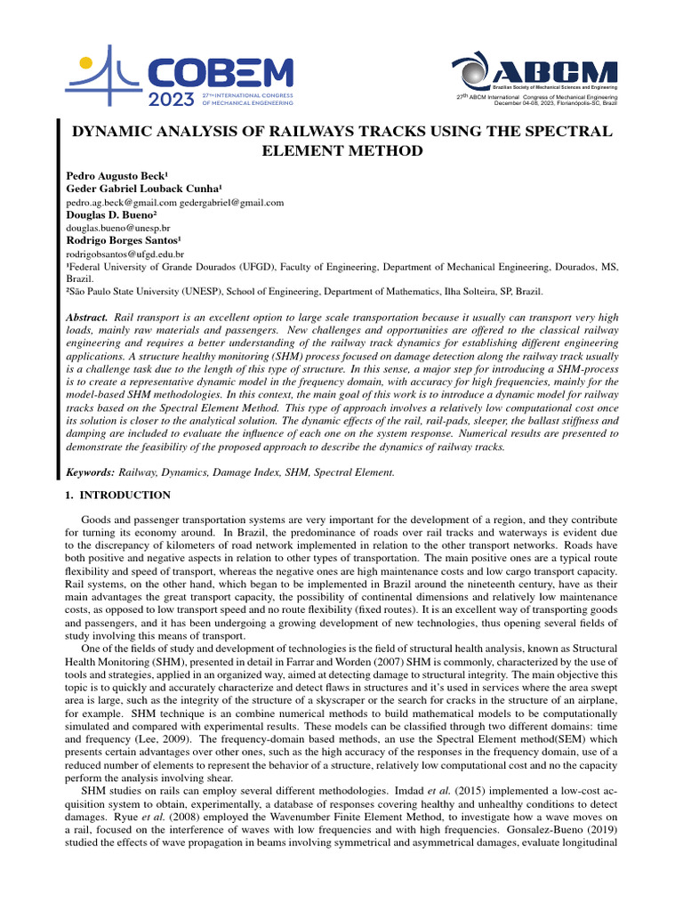 COBEM 2023 Final Paper | PDF | Transport | Finite Element Method