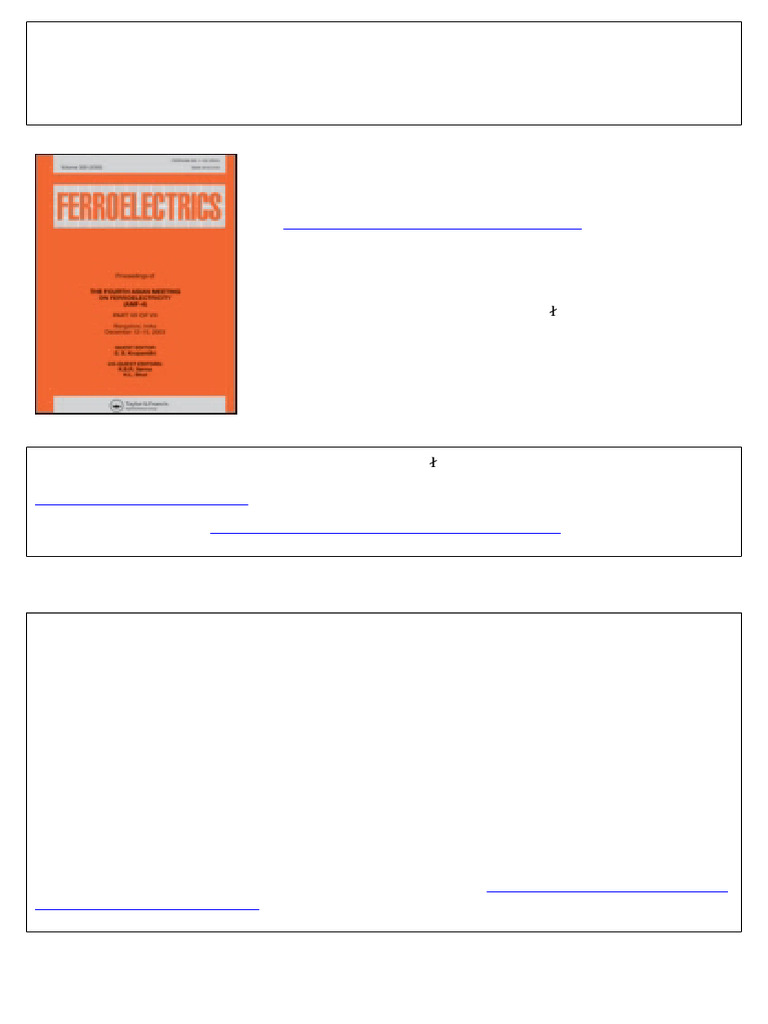 Ujma 1991 | PDF | Ferroelectricity | Doping (Semiconductor)