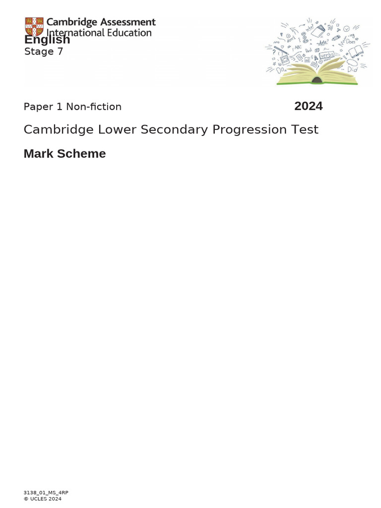 3138 01 MS 4RP AFP tcm143 700697 | PDF | Sentence (Linguistics) | English Language