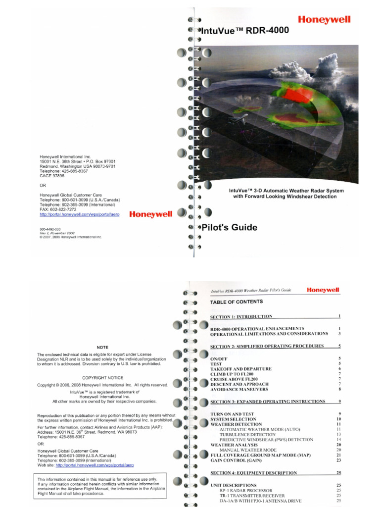 Honeywell RDR 4000 Pilot Handbook | PDF
