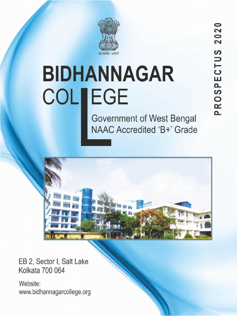 Bidhannagar College E-Prospectus 2020 | PDF