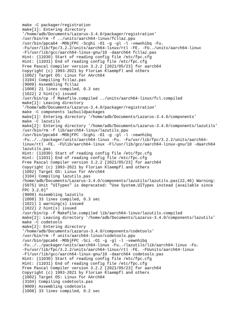 Lazarus Aarch64 Compilation Success On Rock Boards | PDF | Parameter ...